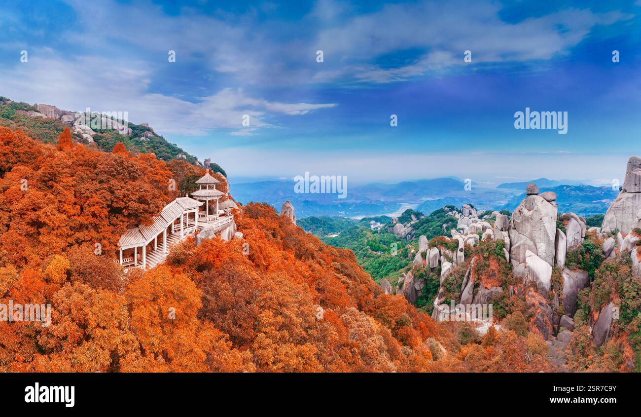 Natural scenery of Taimu Mountain in Ningde, Fujian Province, China ...