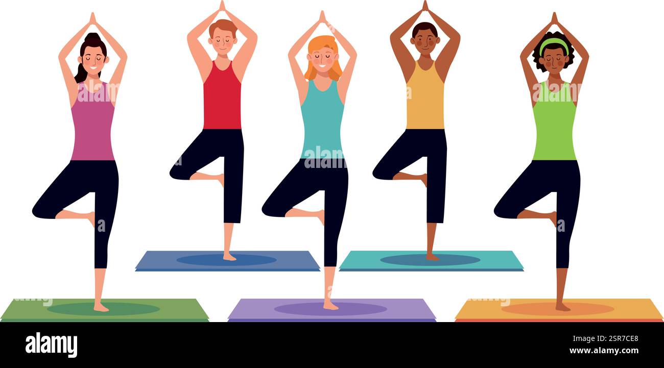 Aerobic classes Stock Vector Images - Alamy