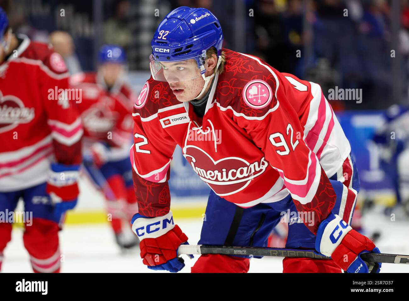 Rochester, New York, USA. 14th Feb, 2025. Rochester Americans forward ...