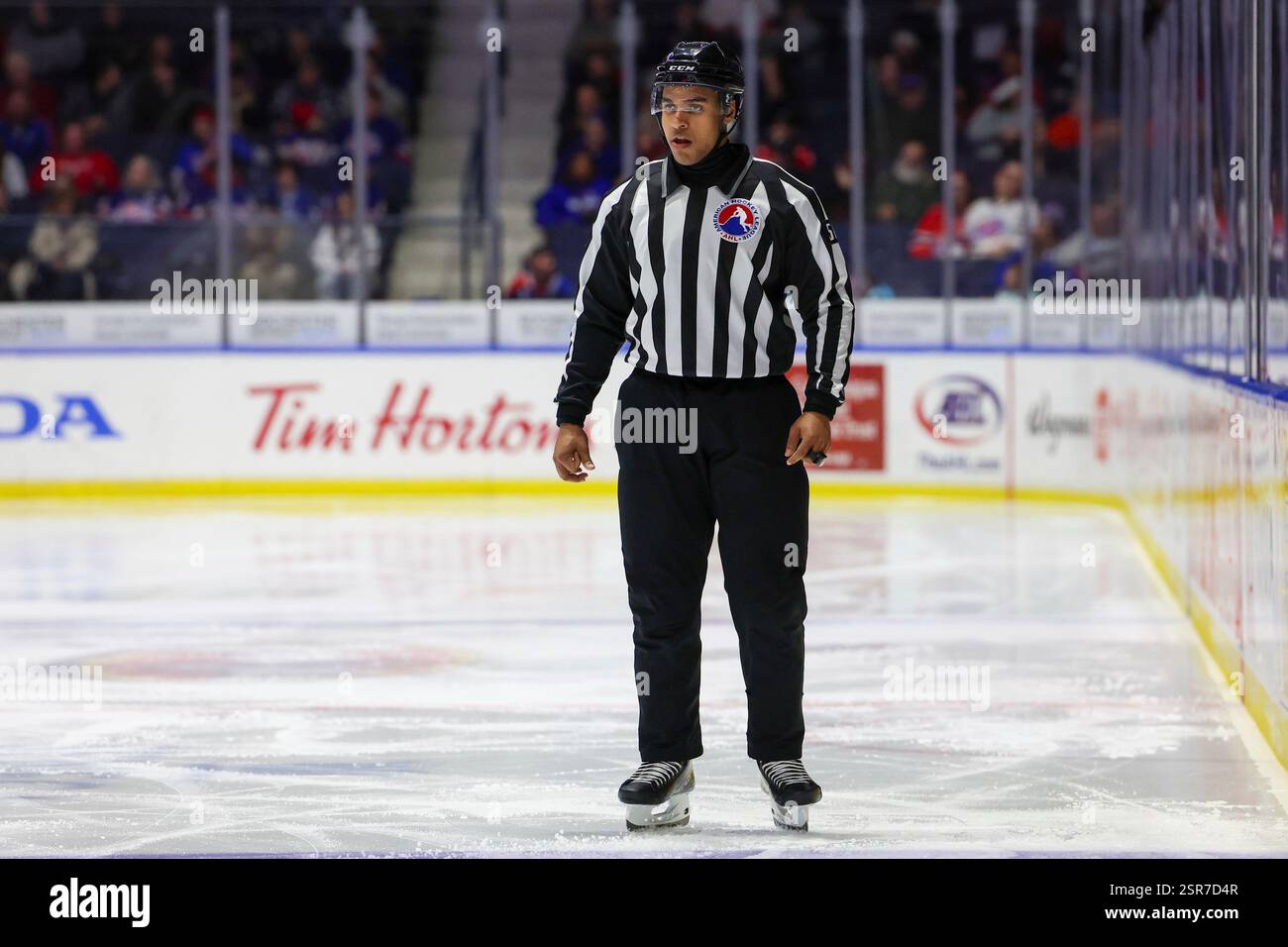 February 14th 2025: Linesman Anthony LaPointe (58) skates in the third ...