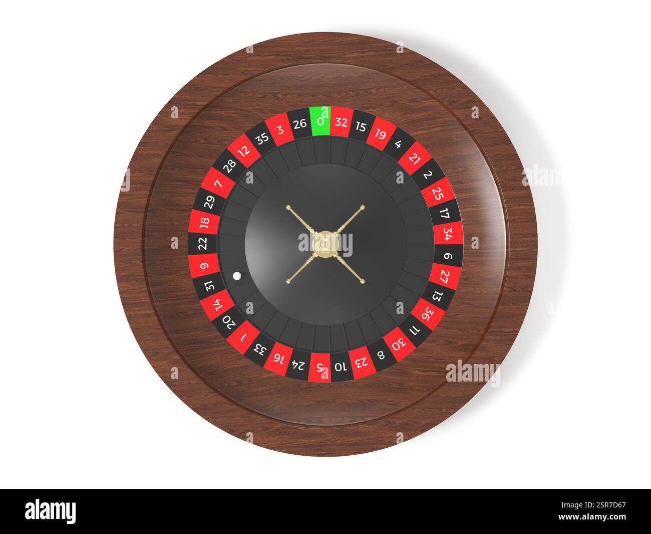 Roulette wheel on a white background. 3d illustration Stock Photo - Alamy