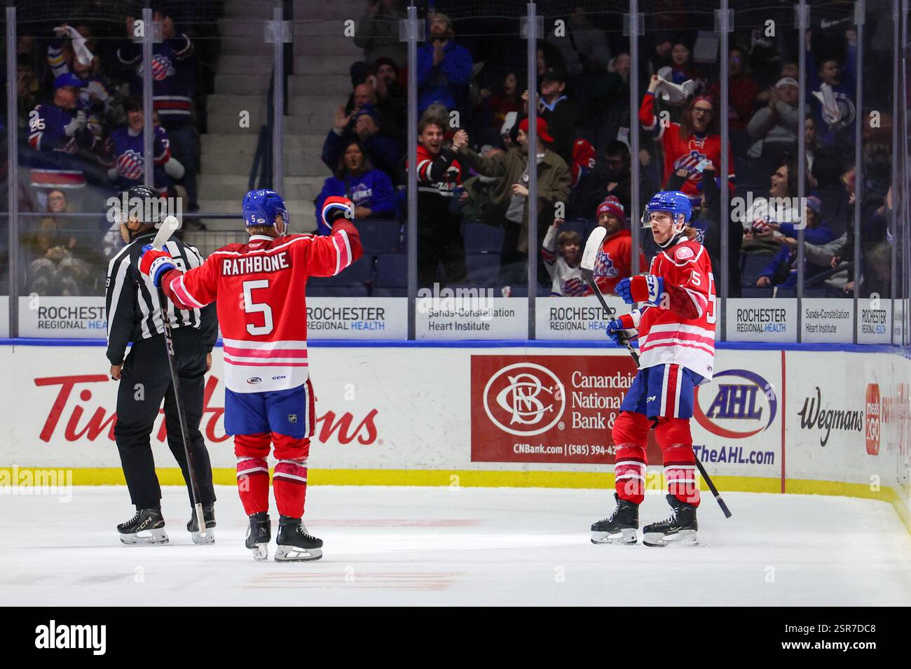 Rochester, New York, USA. 14th Feb, 2025. Rochester Americans forward ...