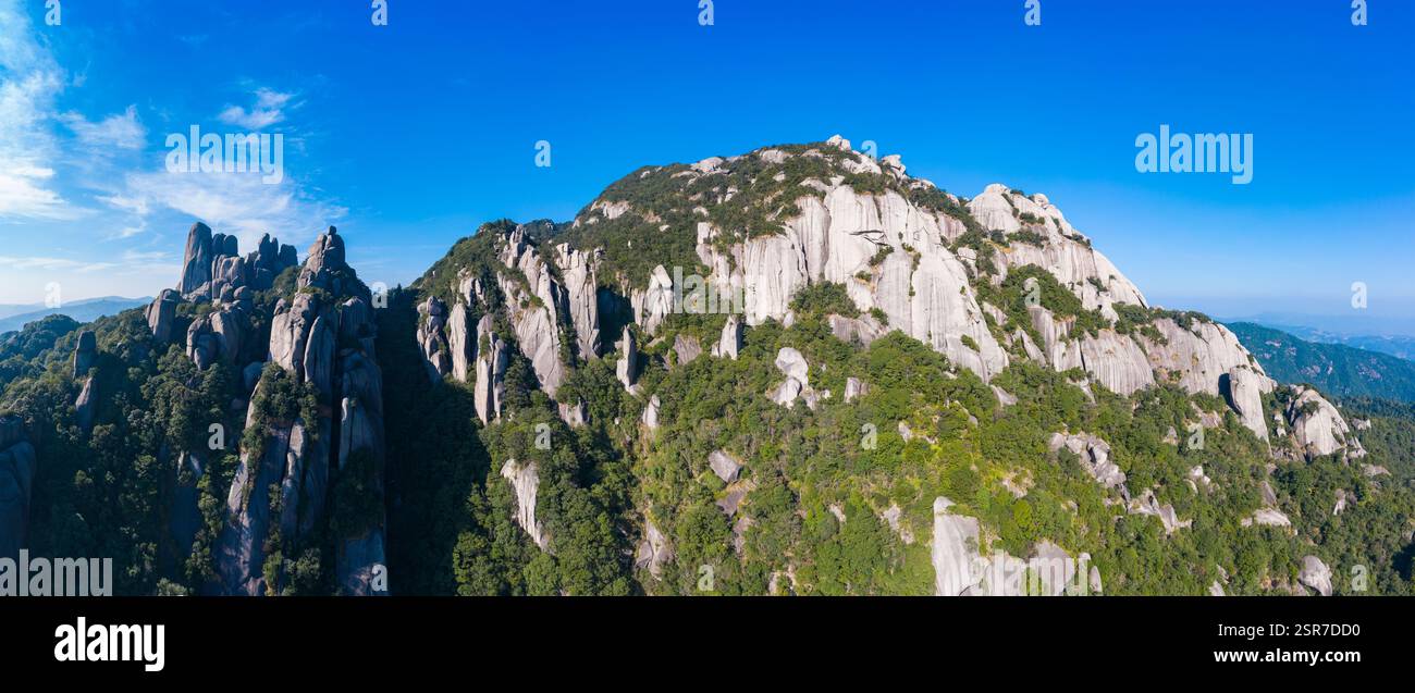 Aerial photography of Taimu Mountain in Ningde City, Fujian Province ...
