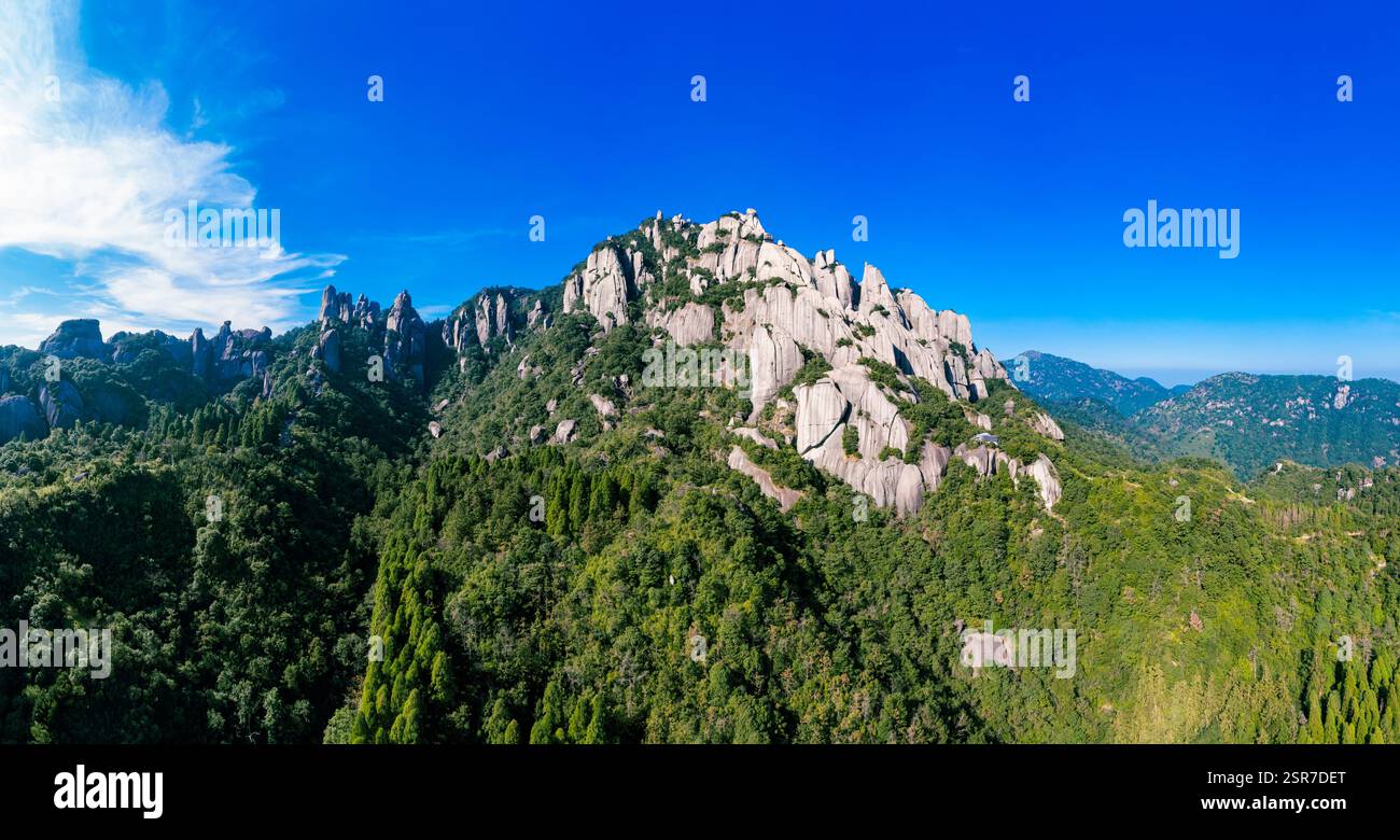Aerial photography of Taimu Mountain in Ningde City, Fujian Province ...