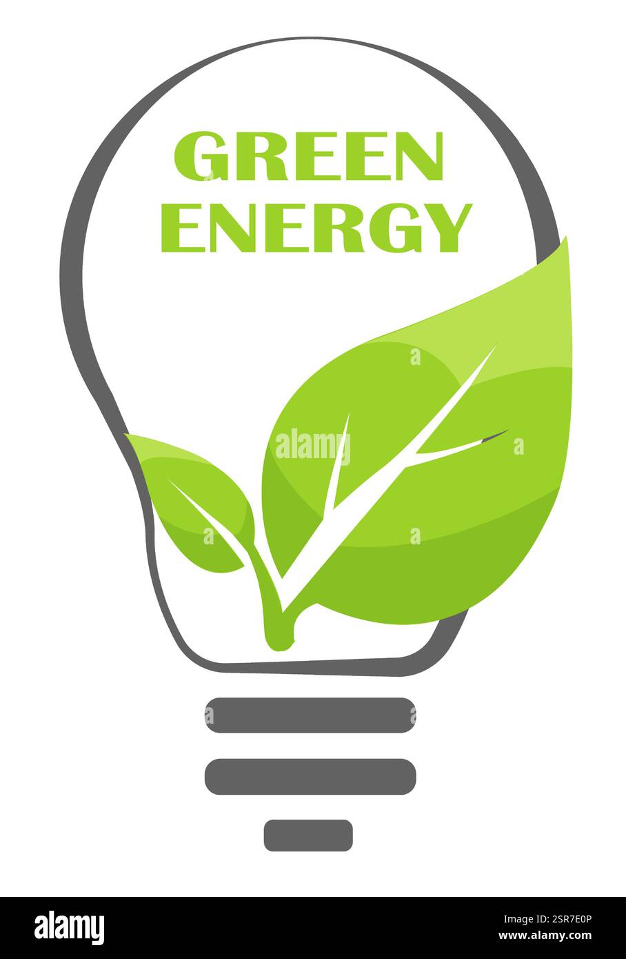 Creative vector illustration representing green energy with a light ...