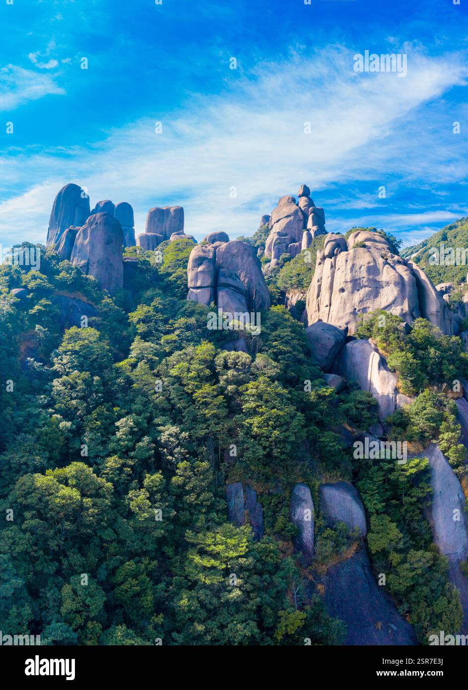 Aerial photography of Taimu Mountain in Ningde City, Fujian Province ...