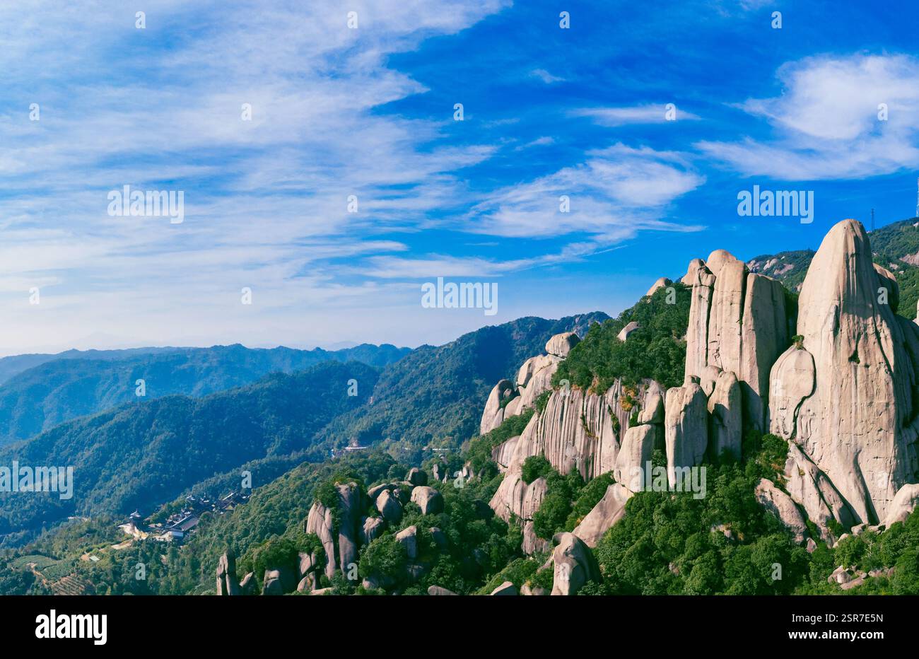 Aerial photography of Taimu Mountain in Ningde City, Fujian Province ...