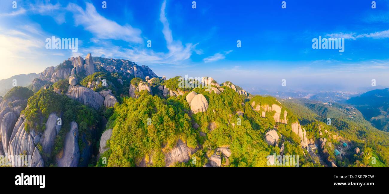 Aerial photography of Taimu Mountain in Ningde City, Fujian Province ...
