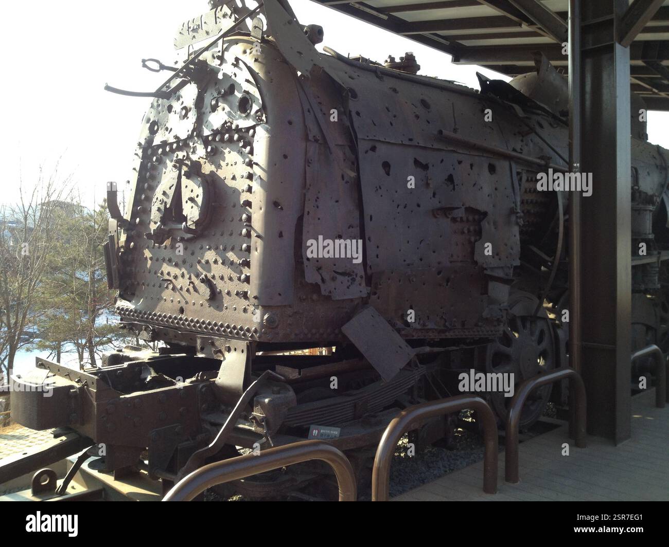 Old Rusted Steam Locomotive from Gyeongui Line, once connected to North ...