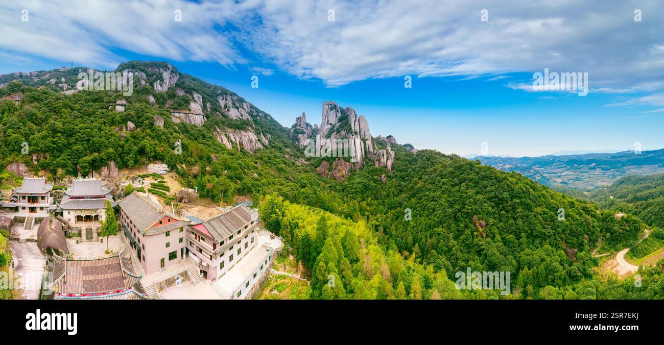 Aerial photography of Taimu Mountain in Ningde City, Fujian Province ...