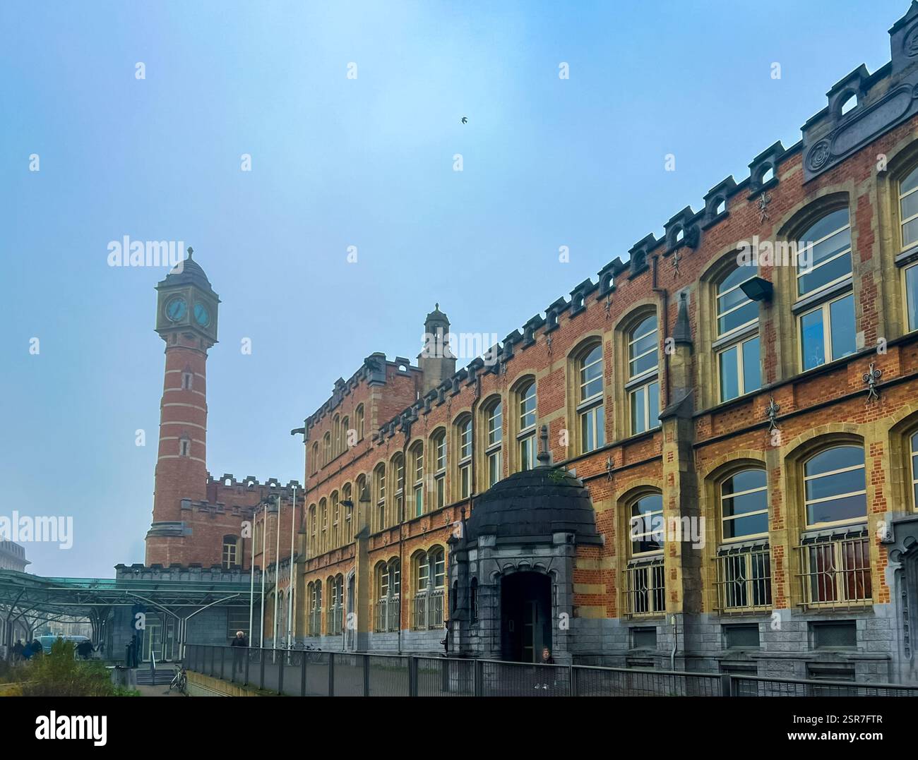 Stunning exterior view of station gent-sint-pieters in ghent, belgium ...