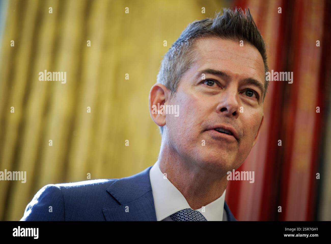 United States Secretary of Transportation Sean Duffy speaks as US ...