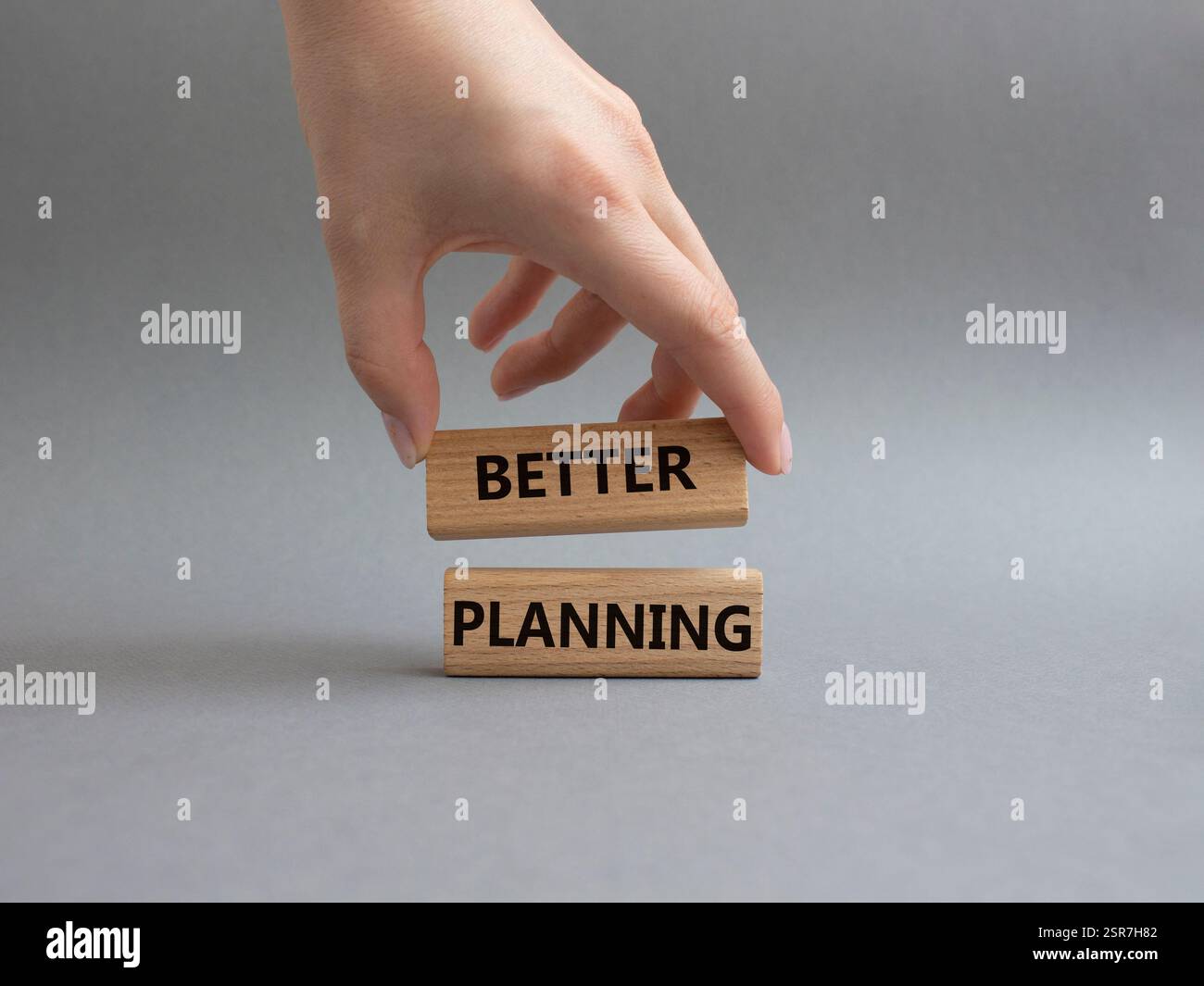 Better planning symbol. Concept word Better planning on wooden blocks ...