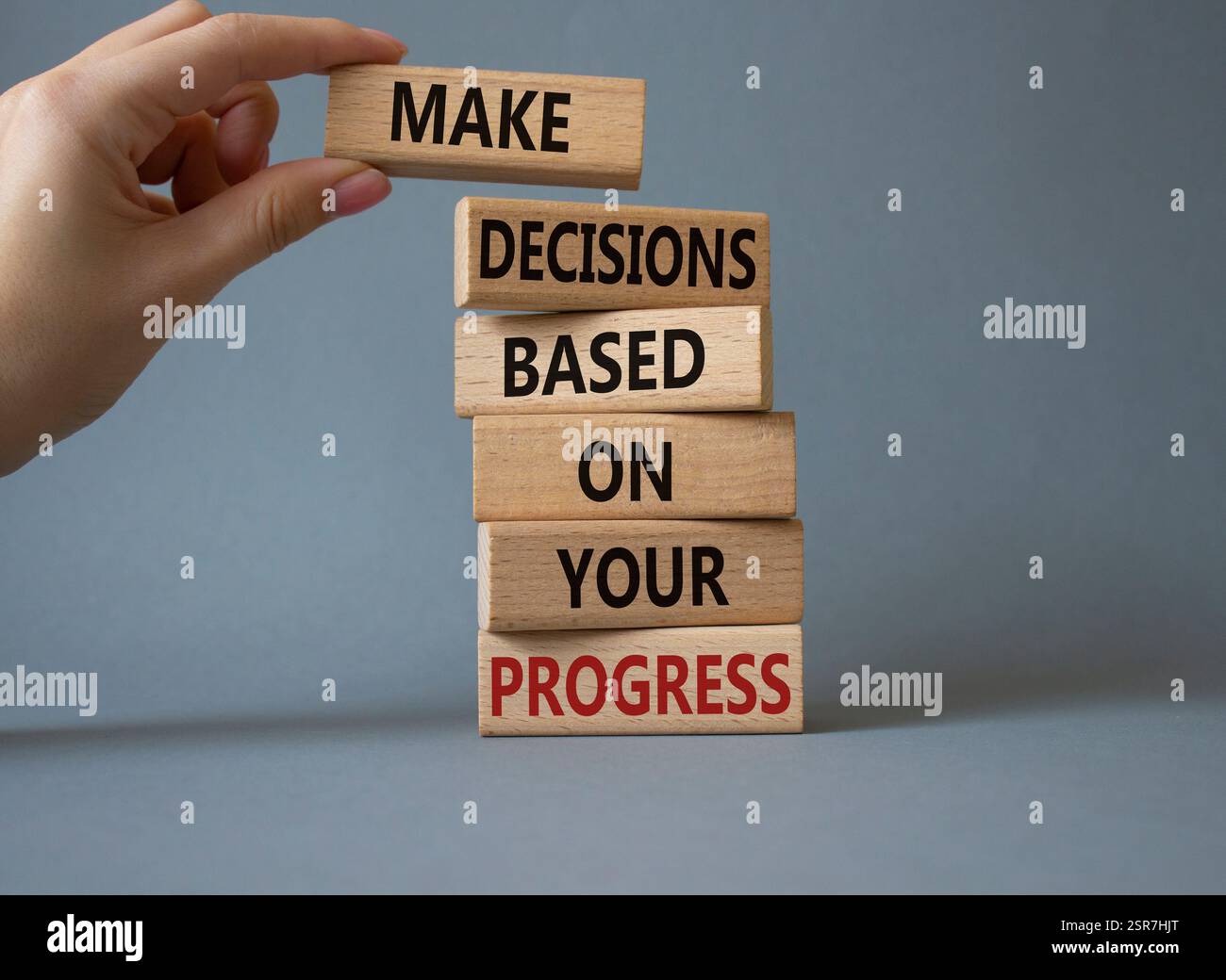 Decision and Progress symbol. Concept words Make decisions based on ...