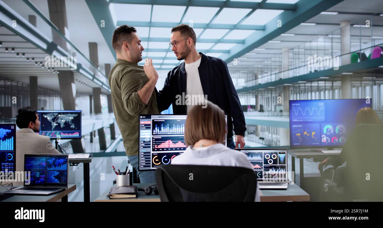 Angry office colleague bullies person during diverse workplace meeting ...