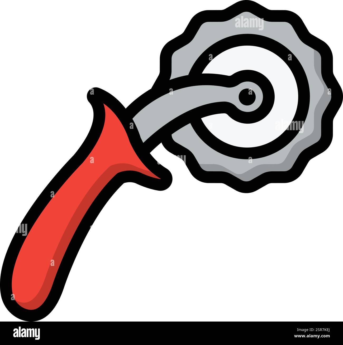 Pizza Cutter Vector Icon Design Illustration Stock Vector Image & Art ...