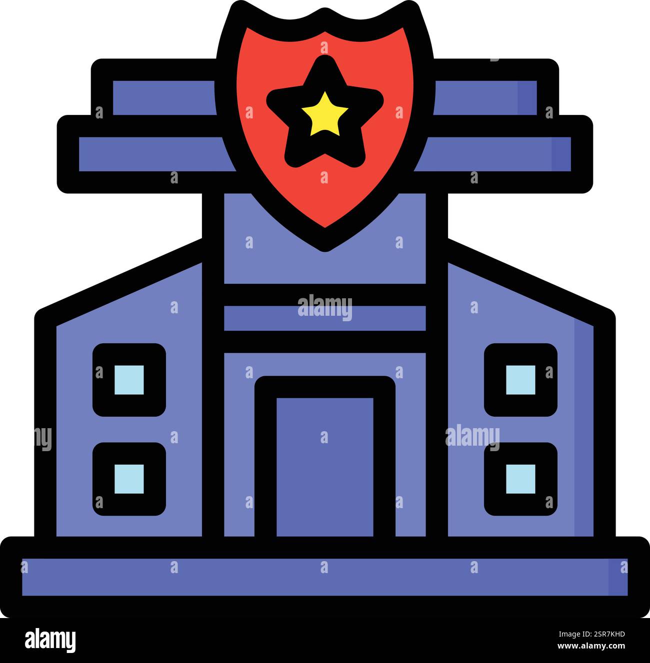 Police Station Vector Icon Design Illustration Stock Vector Image & Art ...