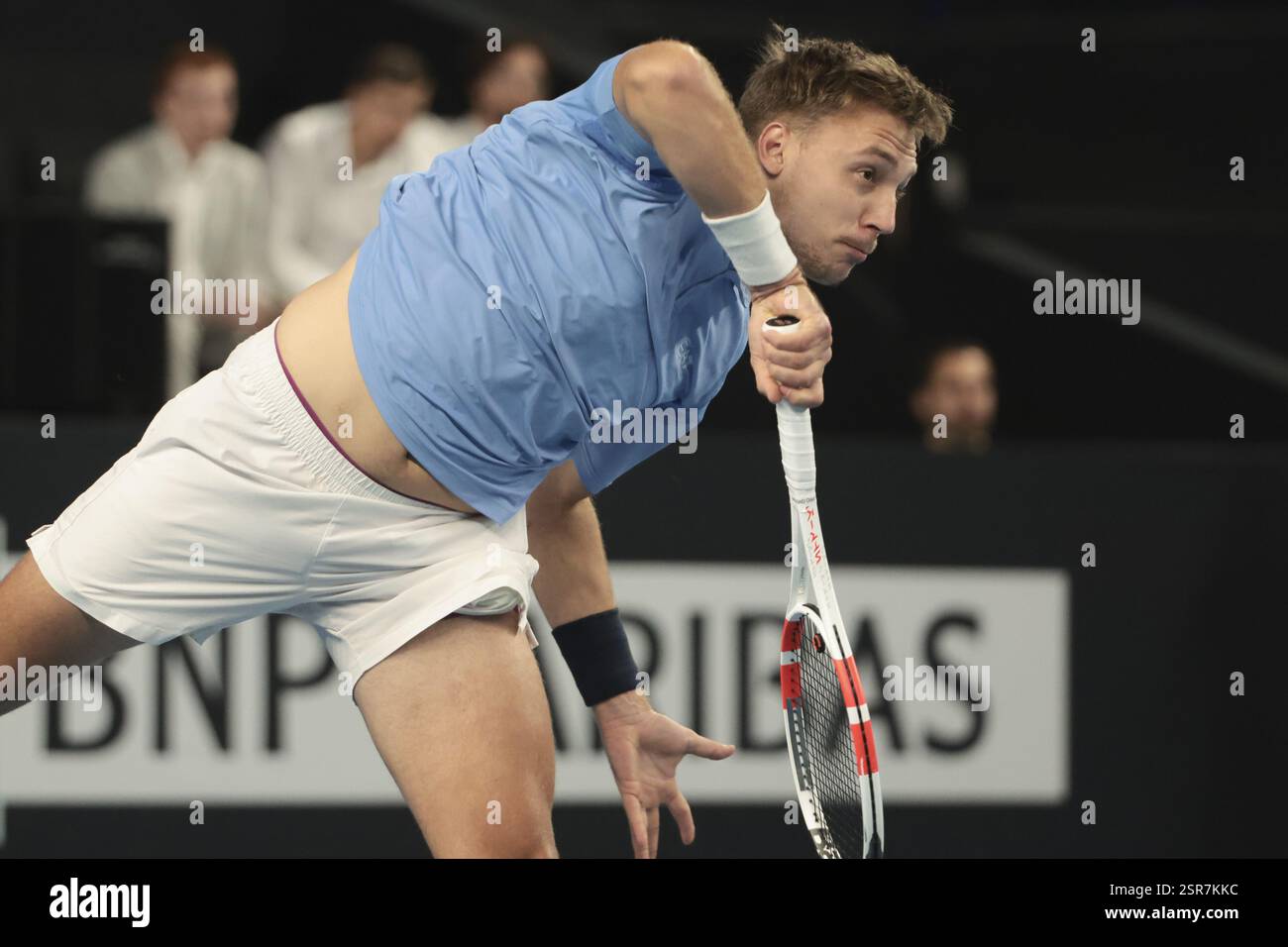 Hamad Medjedovic of Serbia during day 5 of the 2025 Open 13 Provence ...