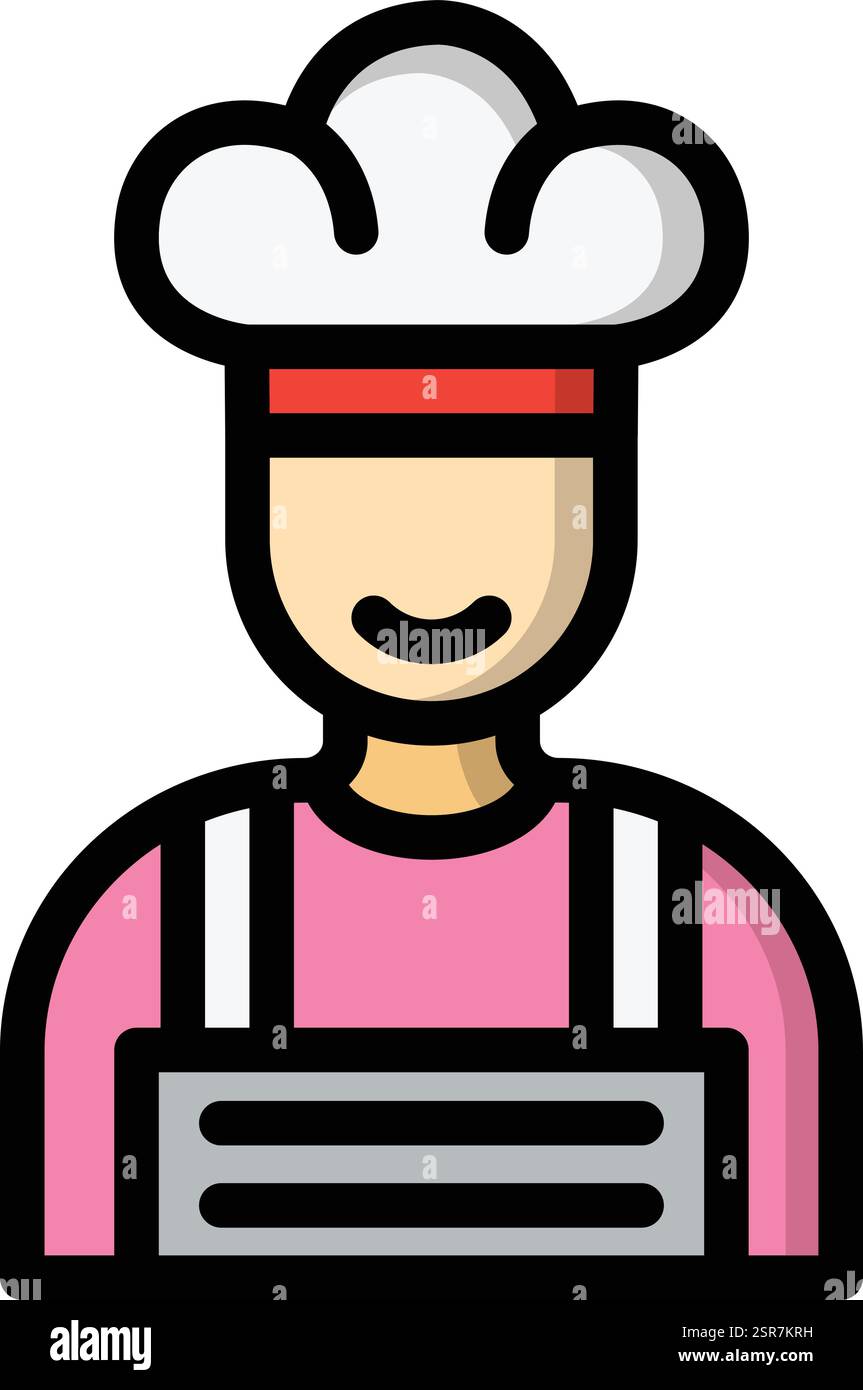 Male Chef Vector Icon Design Illustration Stock Vector Image & Art - Alamy