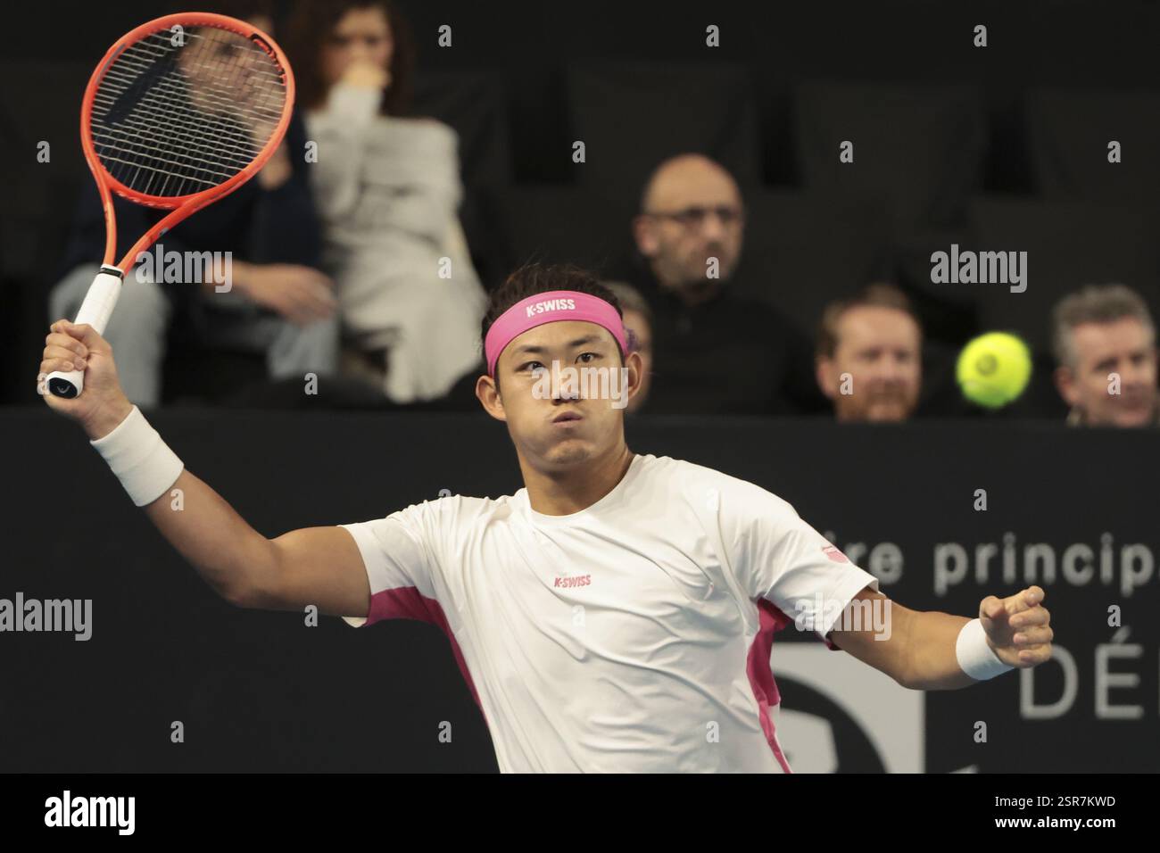 Zhizhen Zhang of China during day 5 of the 2025 Open 13 Provence, an ...