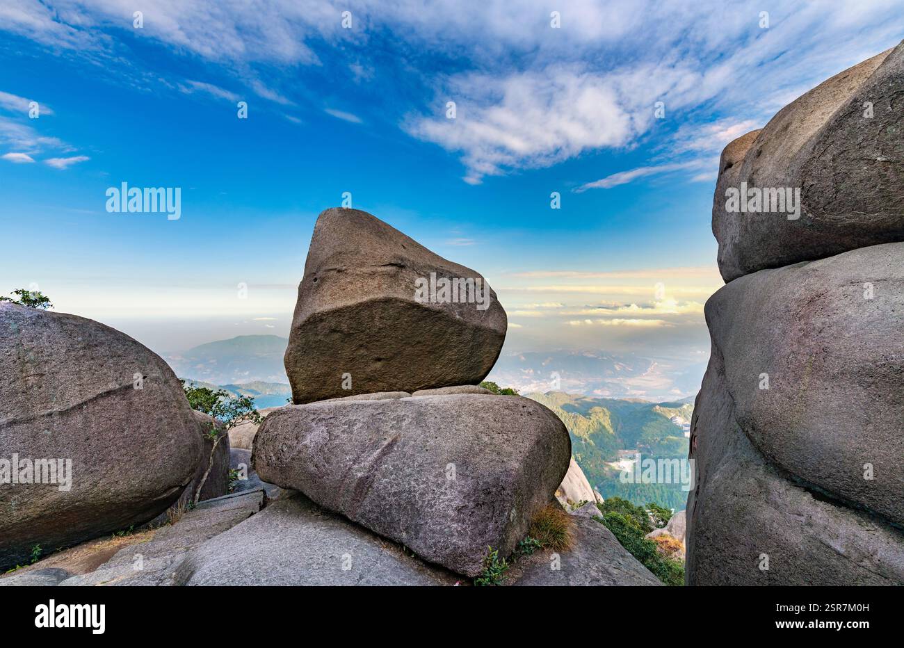 Aerial photography of Taimu Mountain in Ningde City, Fujian Province ...
