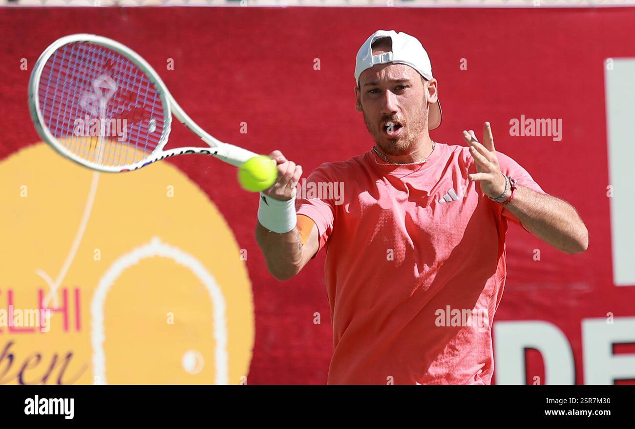 New Delhi, Delhi, India. 14th Feb, 2025. Kyrian Jacquet of France ...