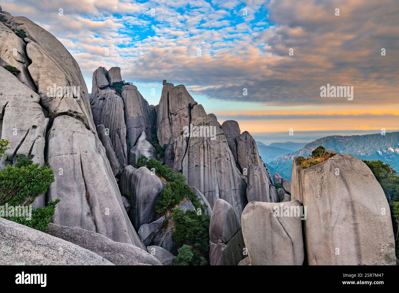 Aerial photography of Taimu Mountain in Ningde City, Fujian Province ...