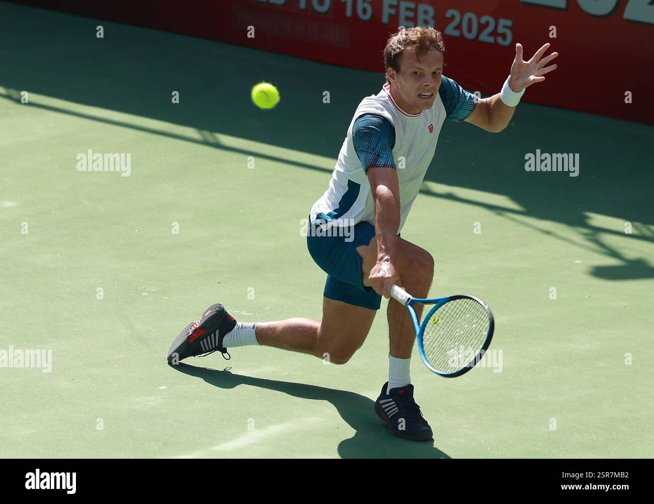 New Delhi, Delhi, India. 14th Feb, 2025. Michael Geerts of Belgium ...