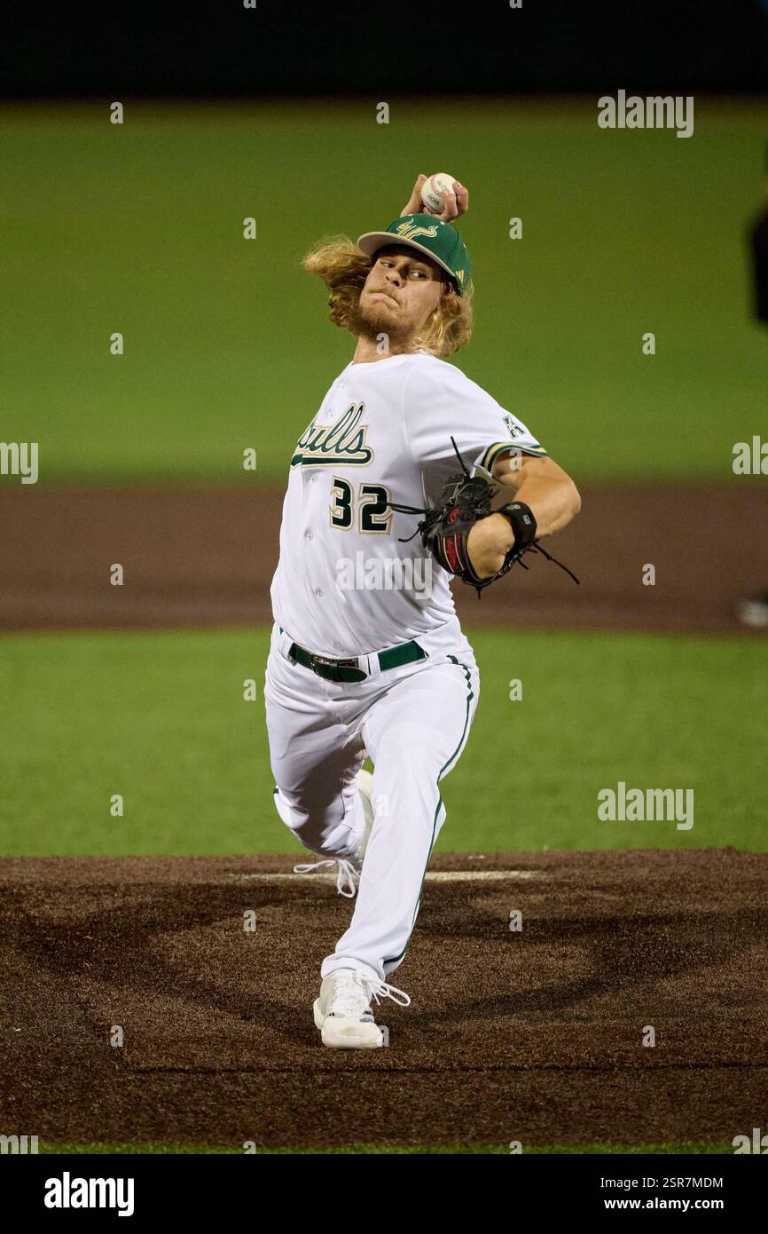 USF Bulls pitcher Landen Yorek (32) during an NCAA baseball game ...