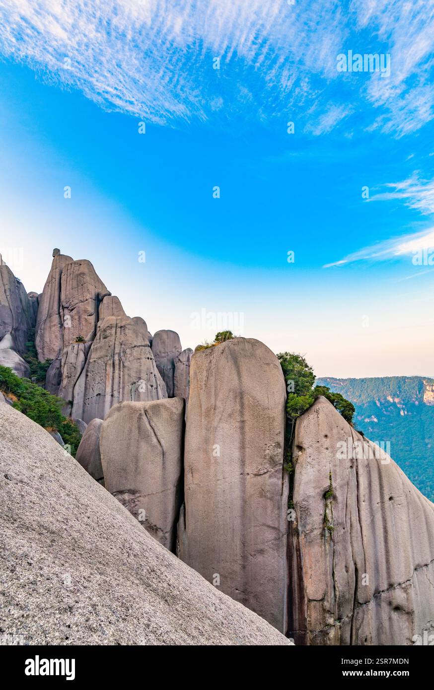 Aerial photography of Taimu Mountain in Ningde City, Fujian Province ...