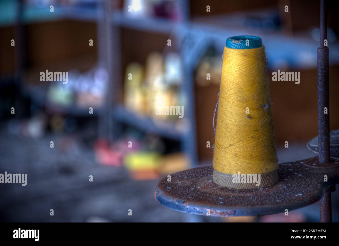 Silk thread spool at Lonaconing Silk Mill, the oldest intact silk mill ...
