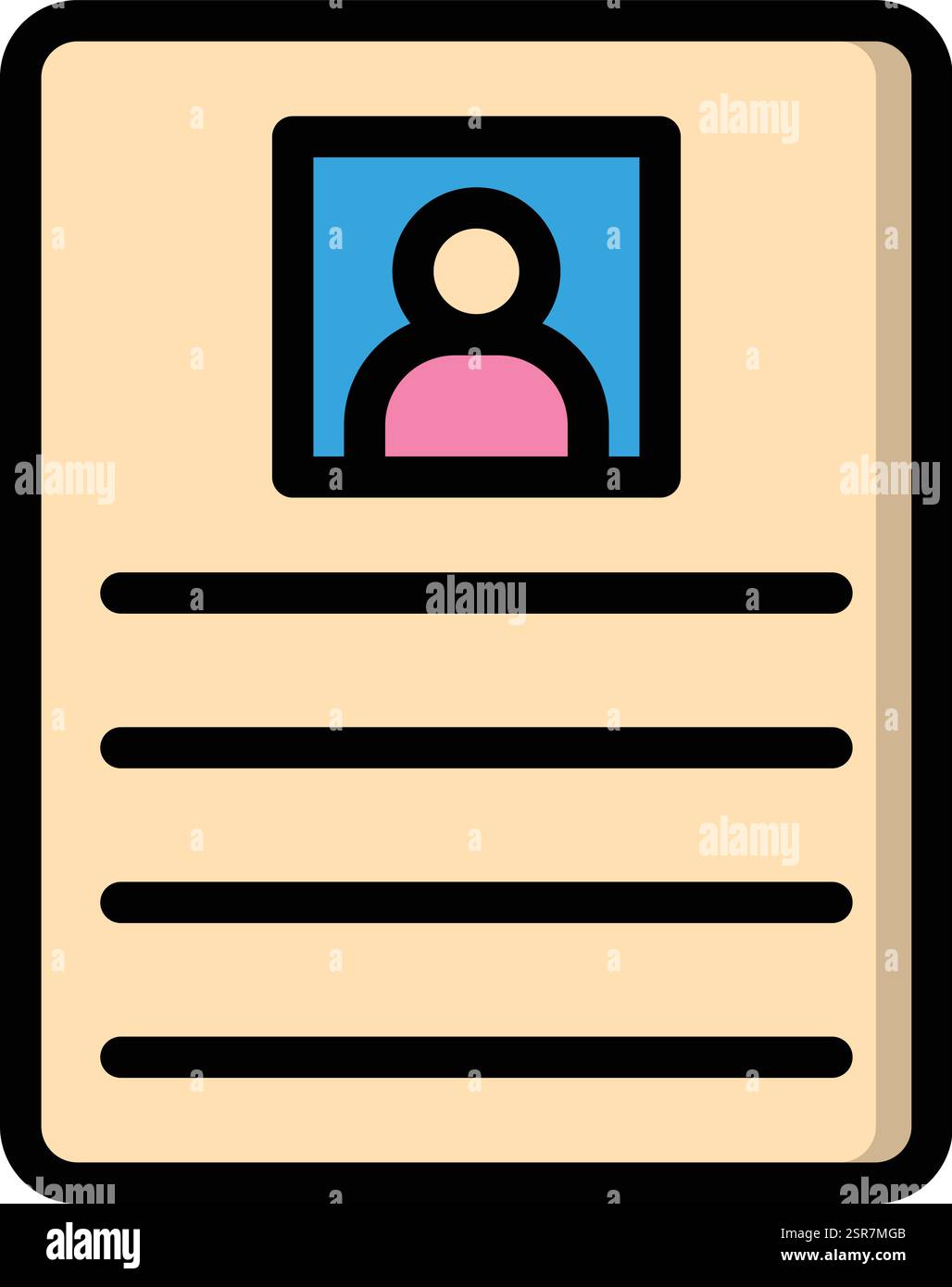 Cv Vector Icon Design Illustration Stock Vector Image & Art - Alamy