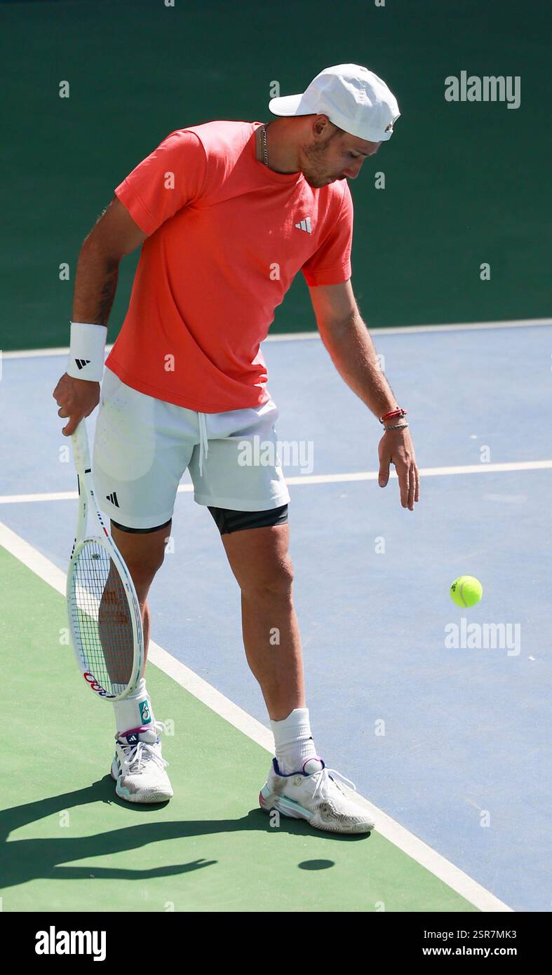New Delhi, Delhi, India. 14th Feb, 2025. Kyrian Jacquet of France ...