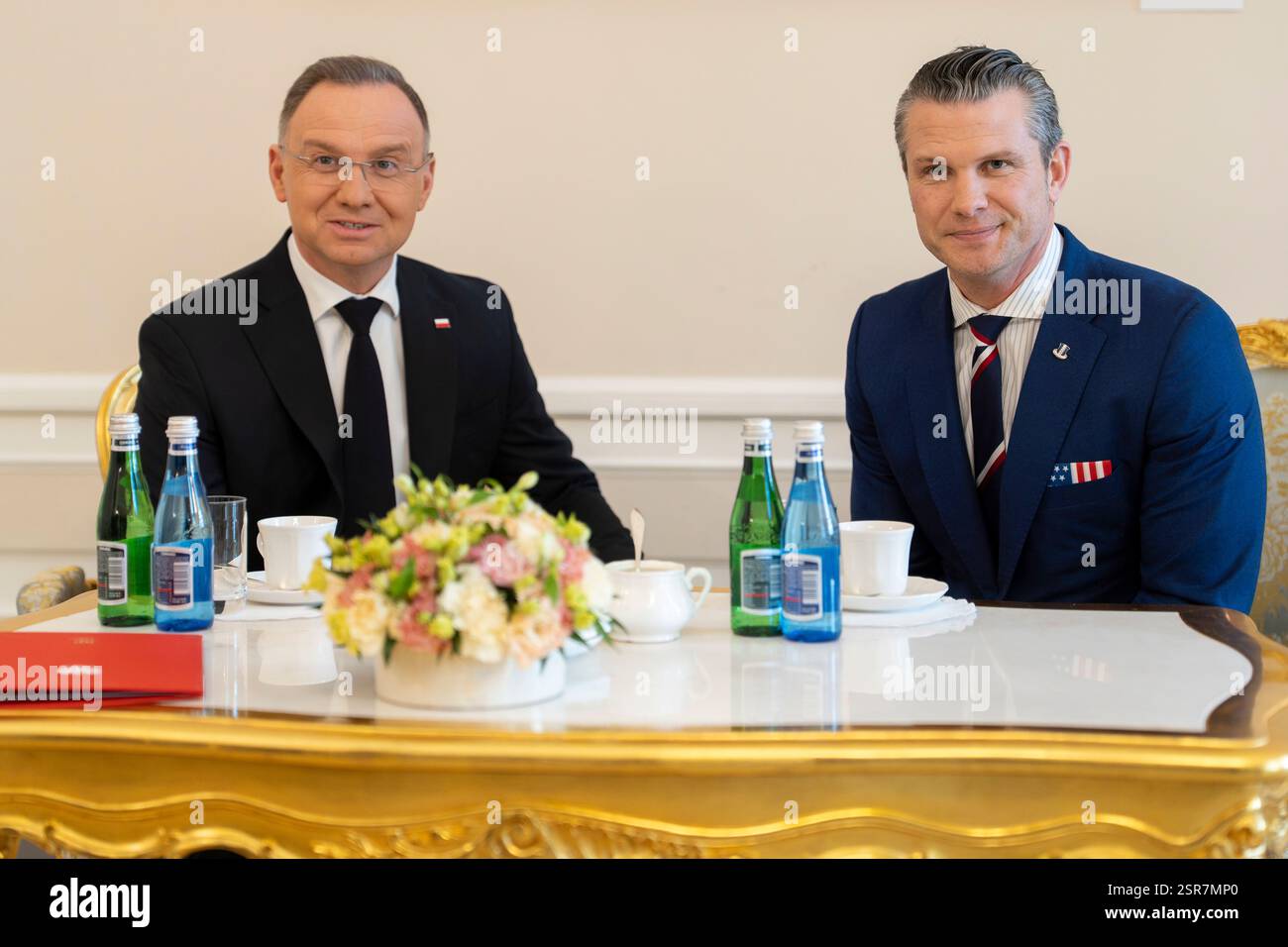 Secretary of Defense Pete Hegseth meets with Polish President Andrzej ...