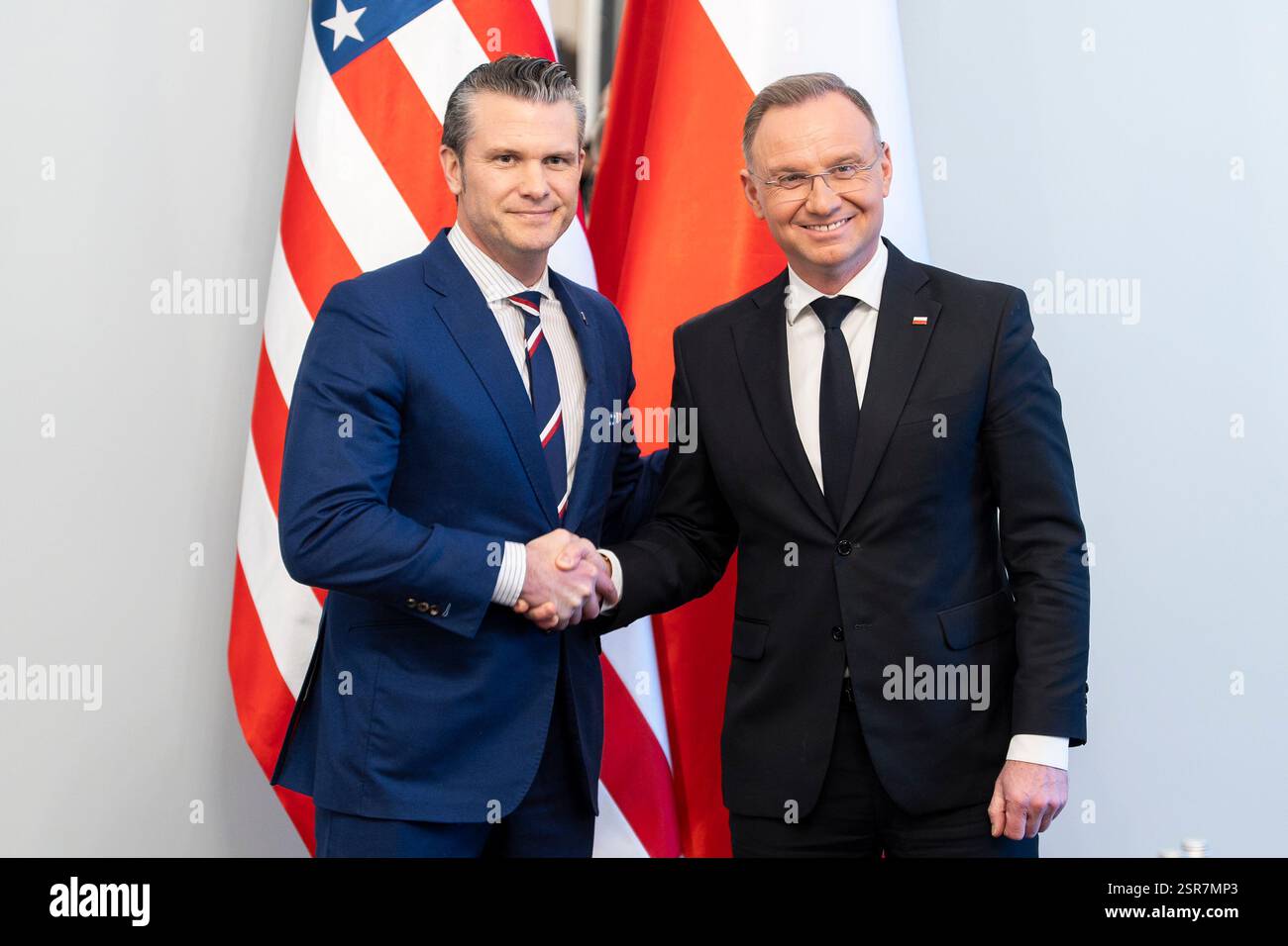 Secretary of Defense Pete Hegseth meets with Polish President Andrzej ...