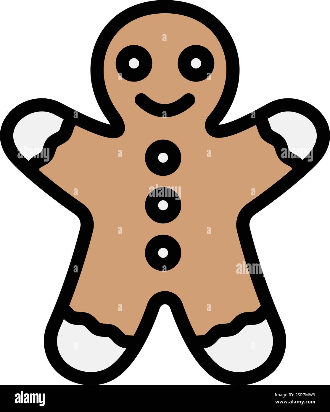 Gingerbread man set icons Cut Out Stock Images & Pictures - Alamy