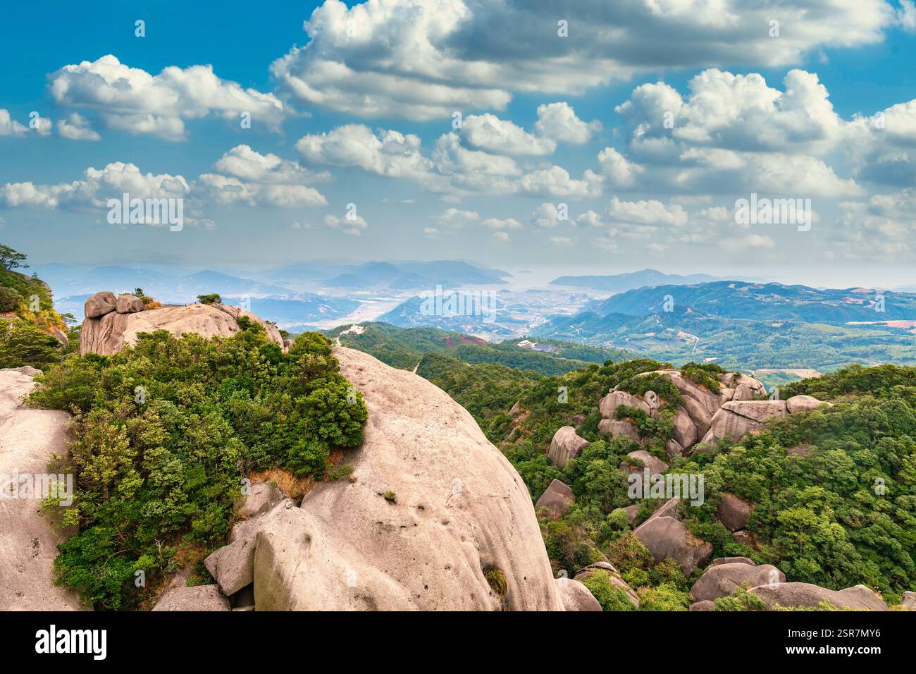 Aerial photography of Taimu Mountain in Ningde City, Fujian Province ...