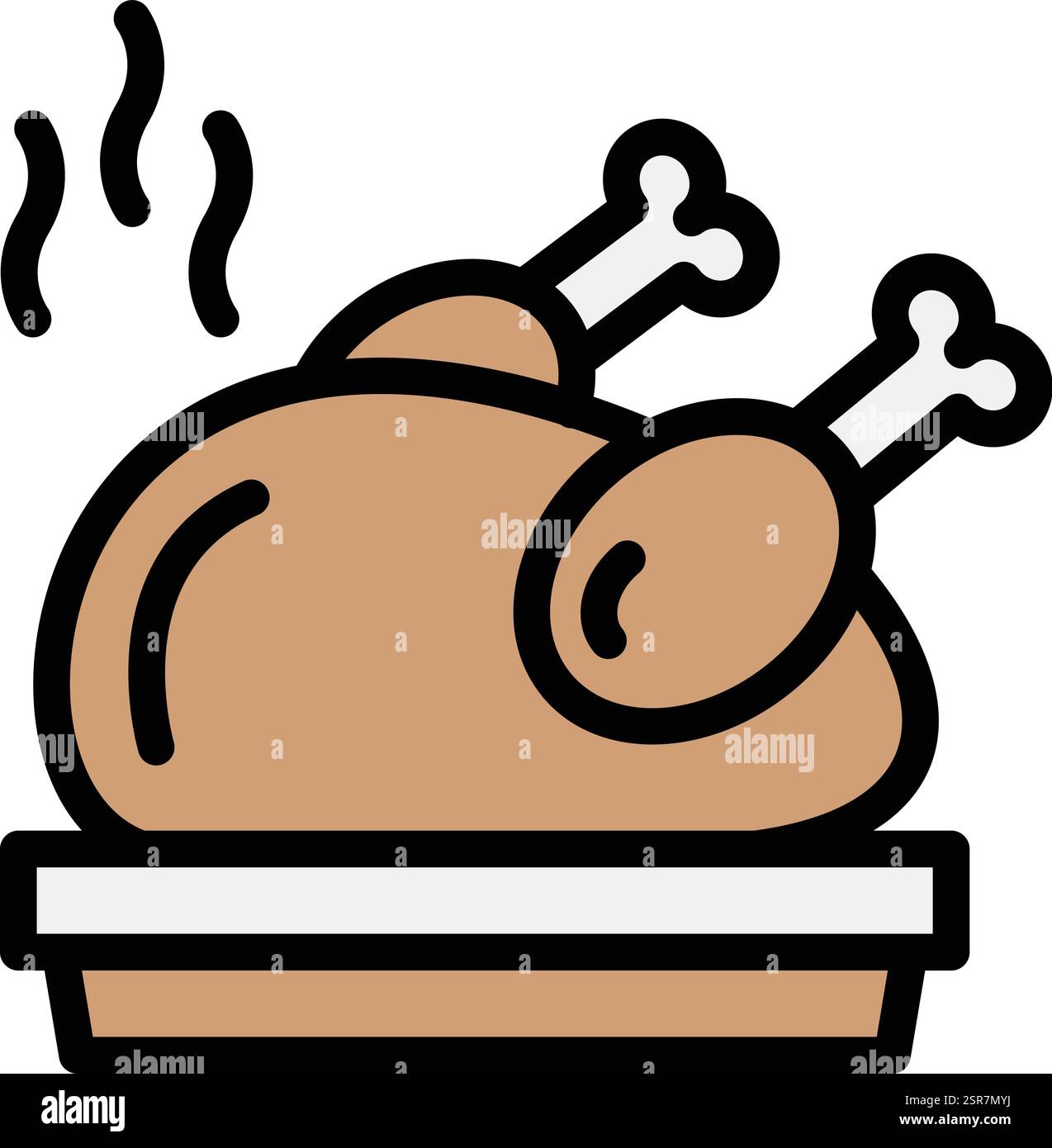 Christmas turkey vector line Stock Vector Images - Alamy