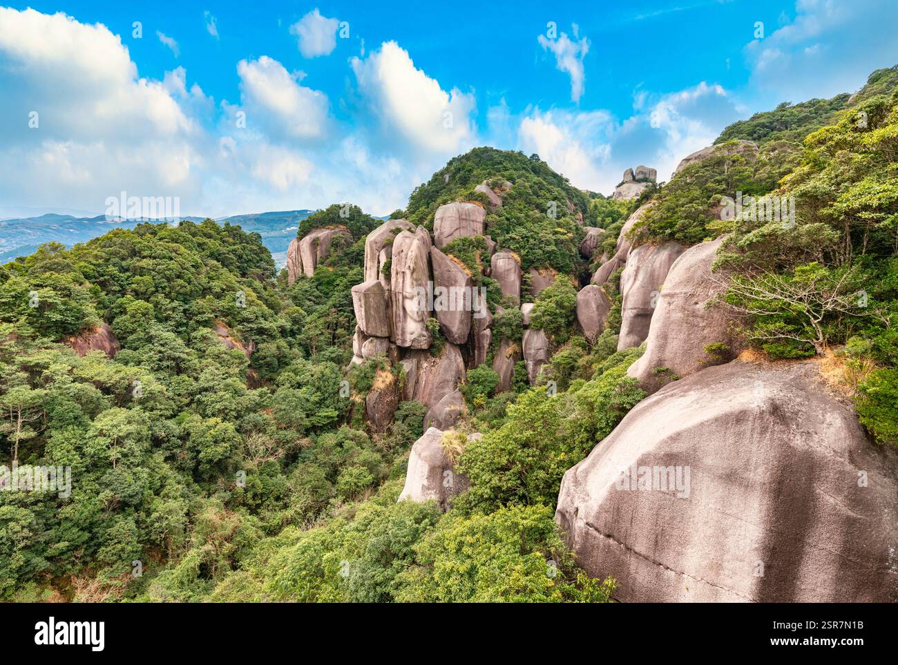 Aerial photography of Taimu Mountain in Ningde City, Fujian Province ...