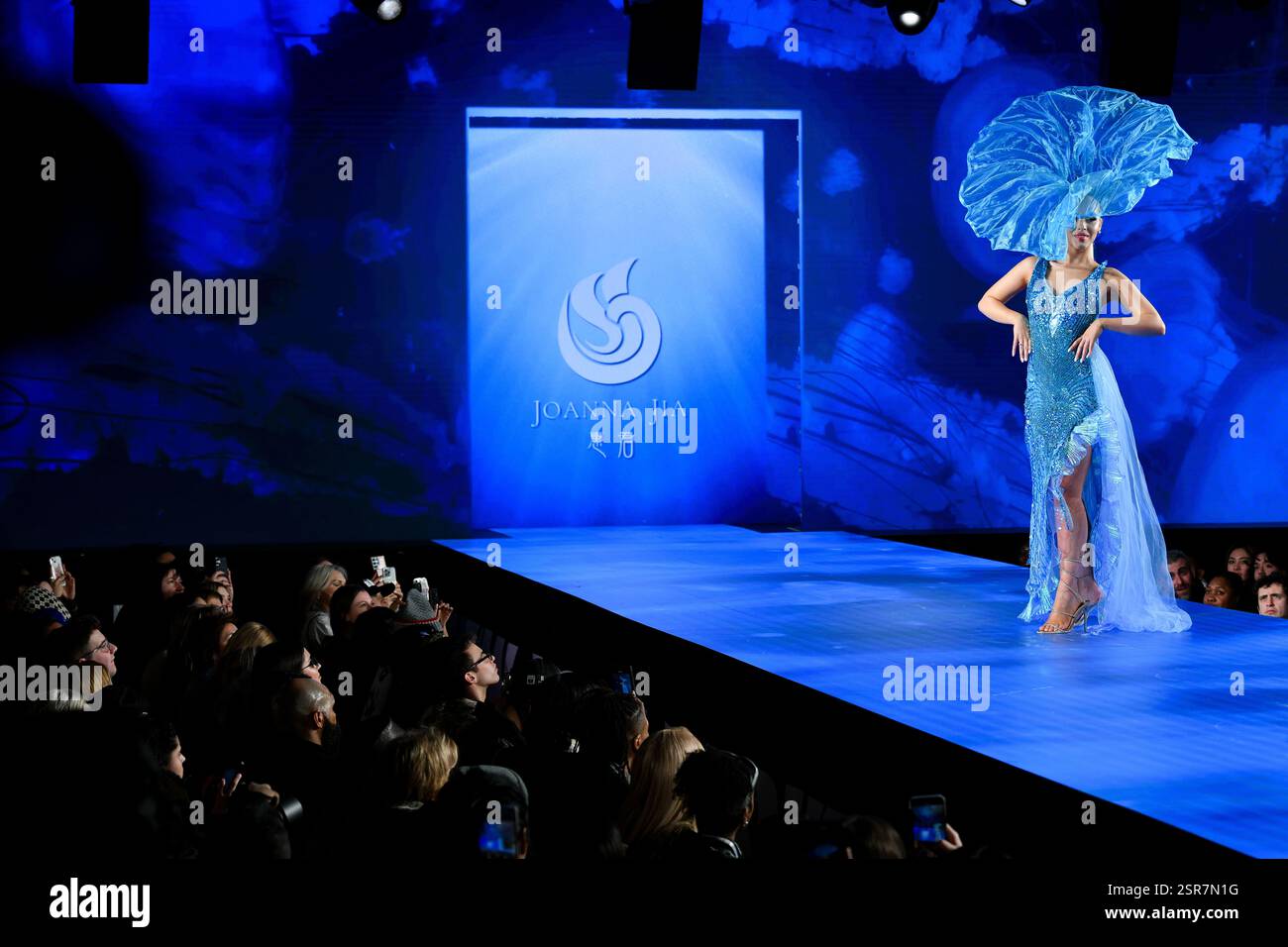 Model walking the runway at New York Fashion Week Fall 2025, held in ...