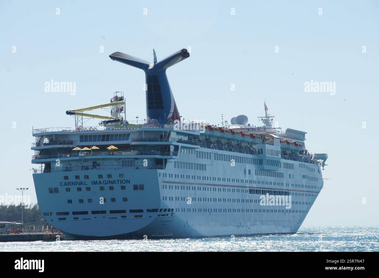 Carnival Imagination dominates Key West harbor, its iconic funnel and ...