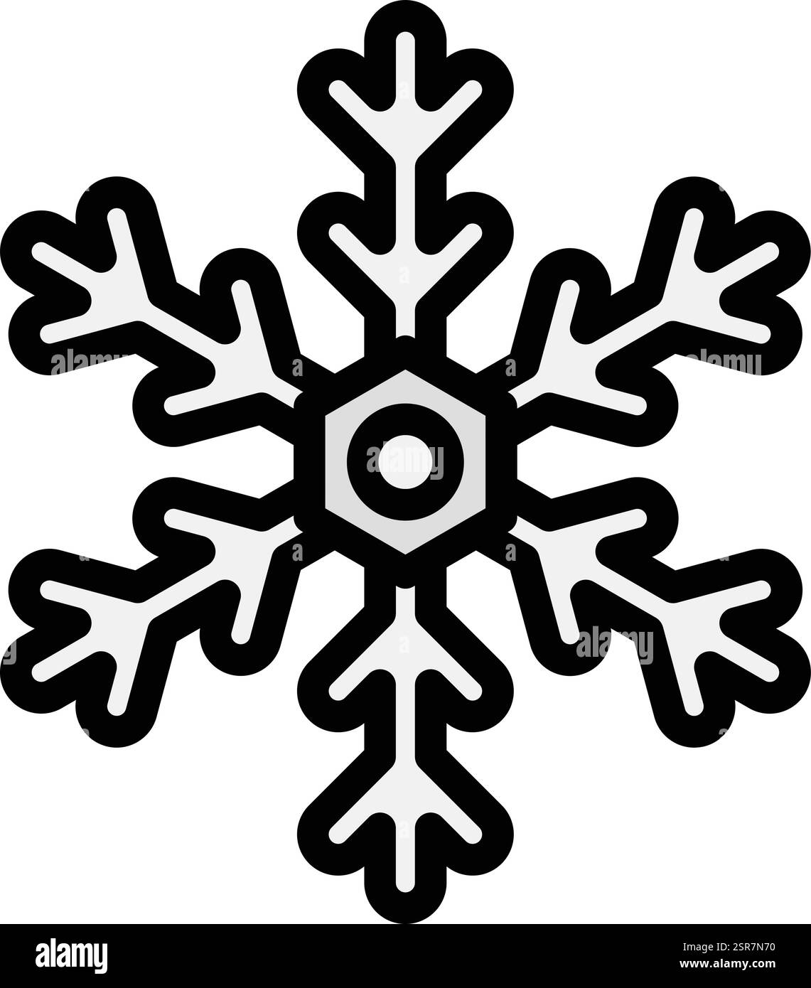 Pixel snowflake set winter Stock Vector Images - Alamy
