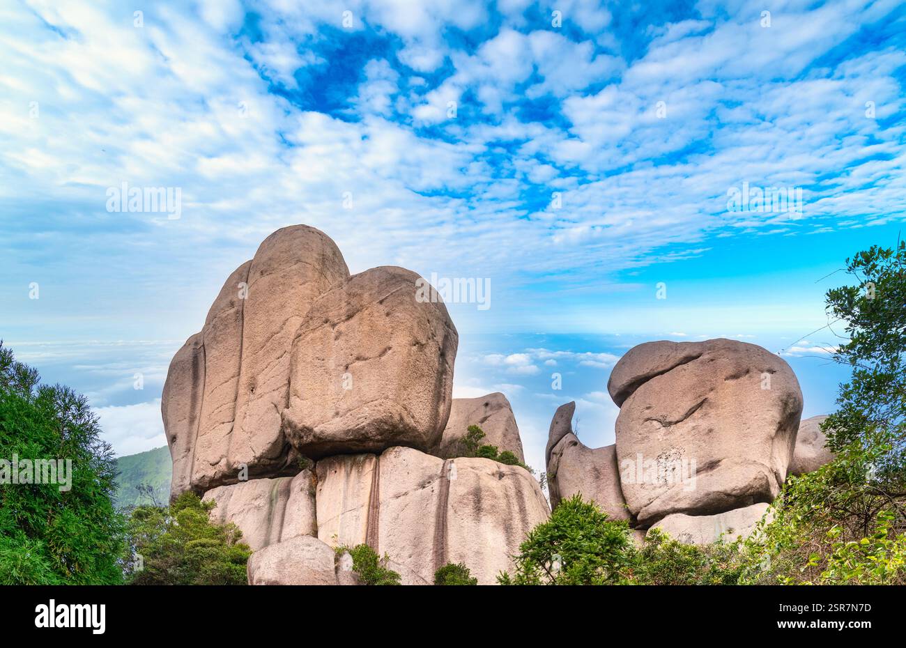Aerial photography of Taimu Mountain in Ningde City, Fujian Province ...