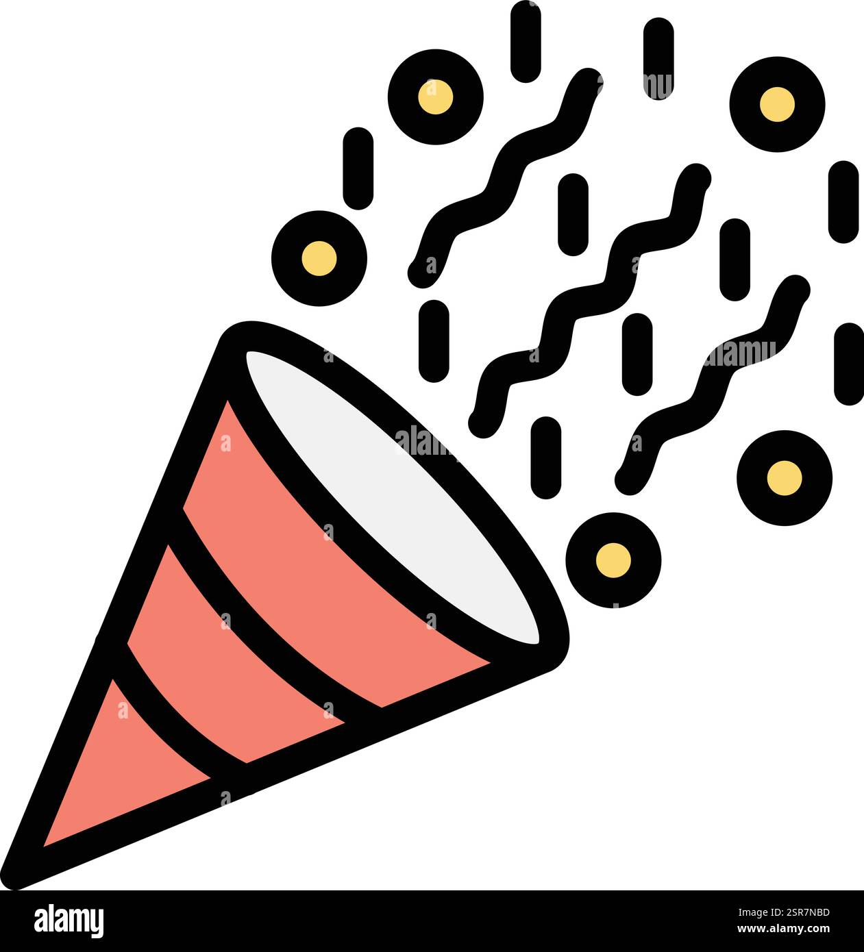 Confetti Vector Icon Design Illustration Stock Vector Image & Art - Alamy