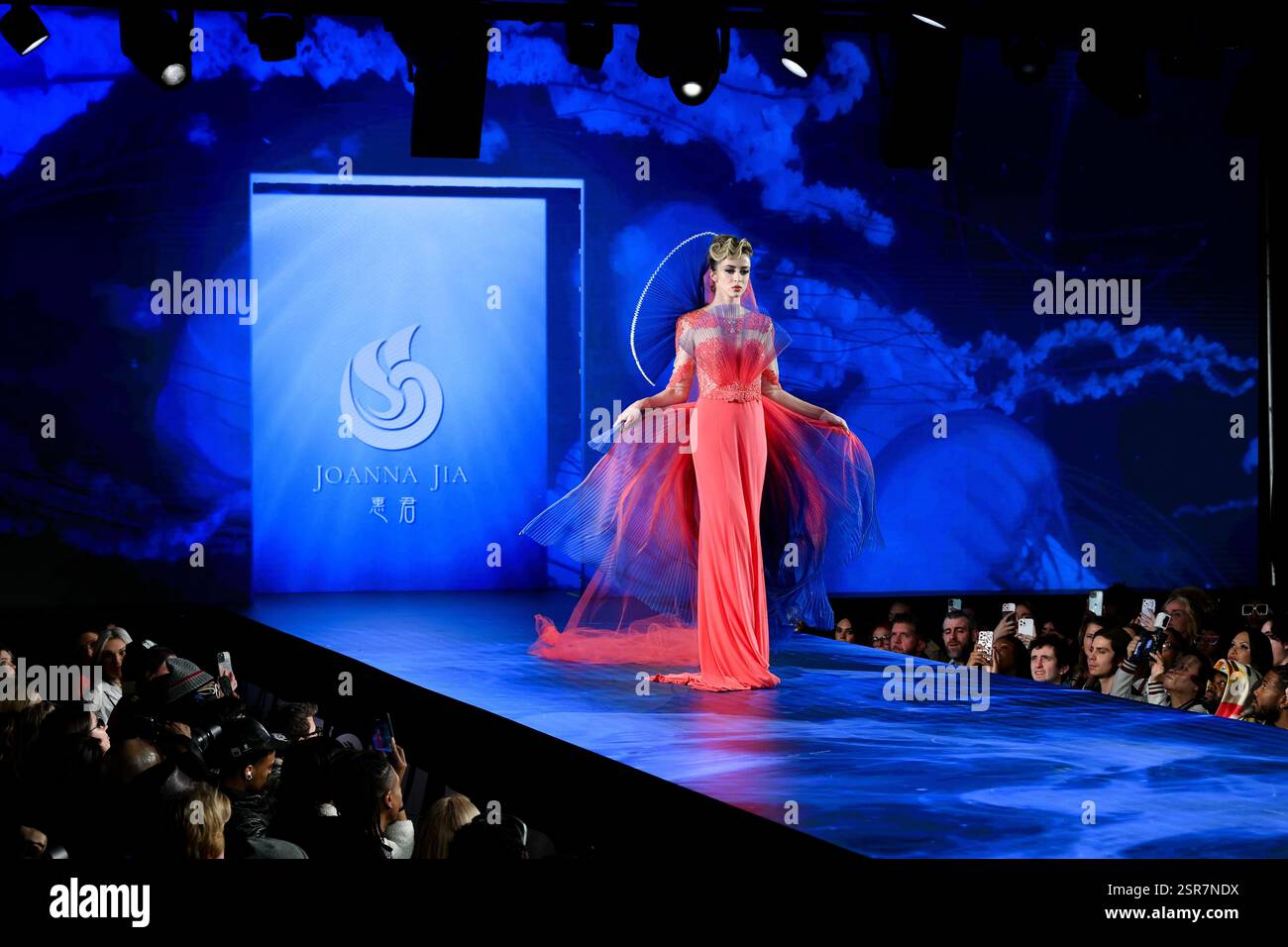 Model walking the runway at New York Fashion Week Fall 2025, held in ...
