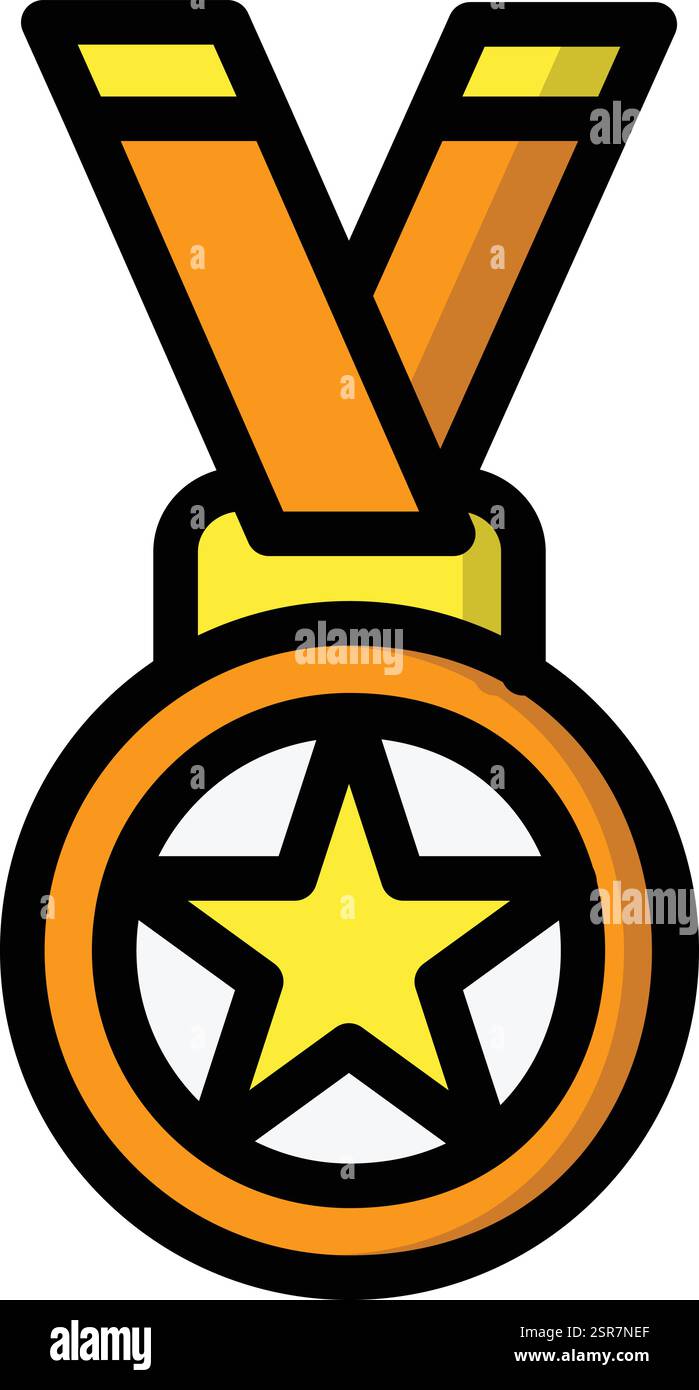 Medal Vector Icon Design Illustration Stock Vector Image & Art - Alamy