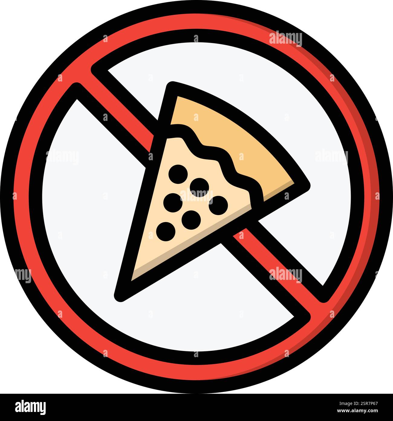 No Fast Food Vector Icon Design Illustration Stock Vector Image & Art ...