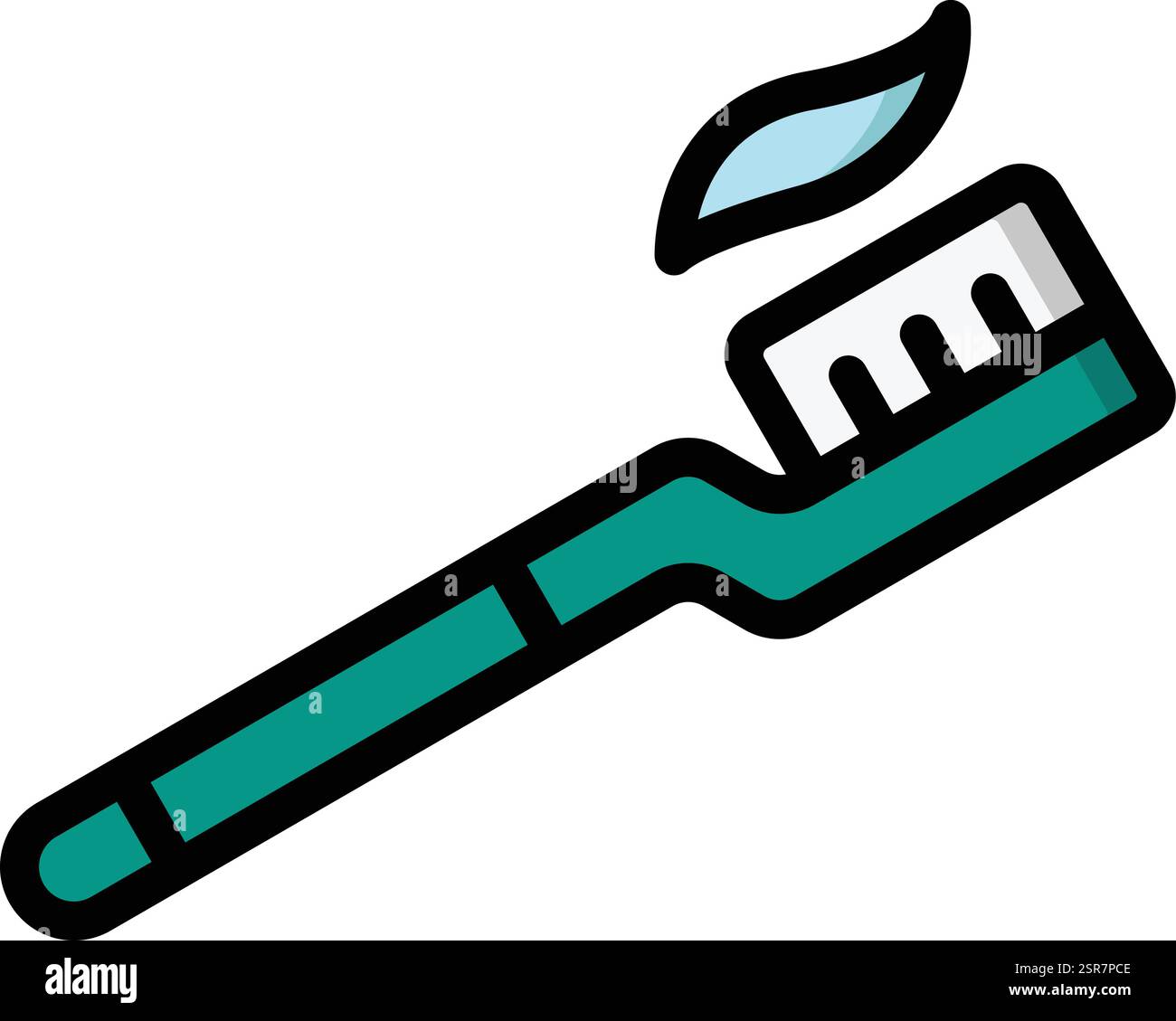 Toothbrush toothpaste flat icons hi-res stock photography and images ...