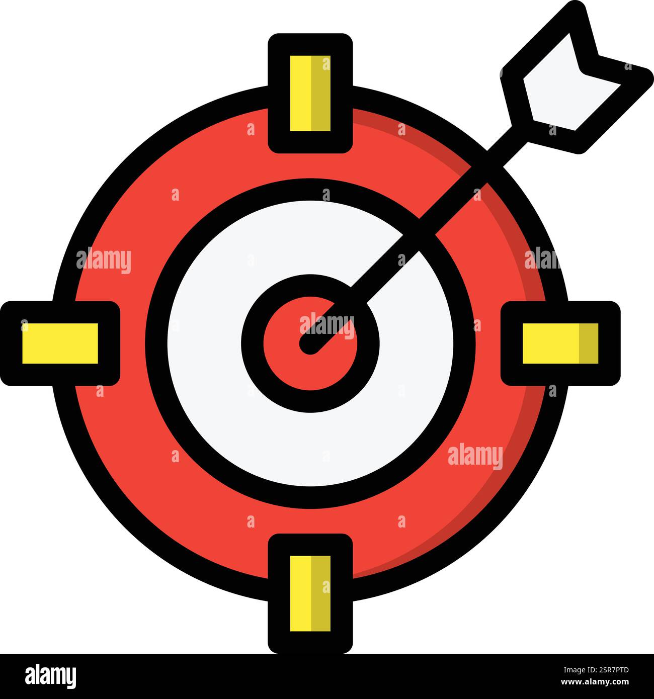 Dart Board Vector Icon Design Illustration Stock Vector Image & Art - Alamy