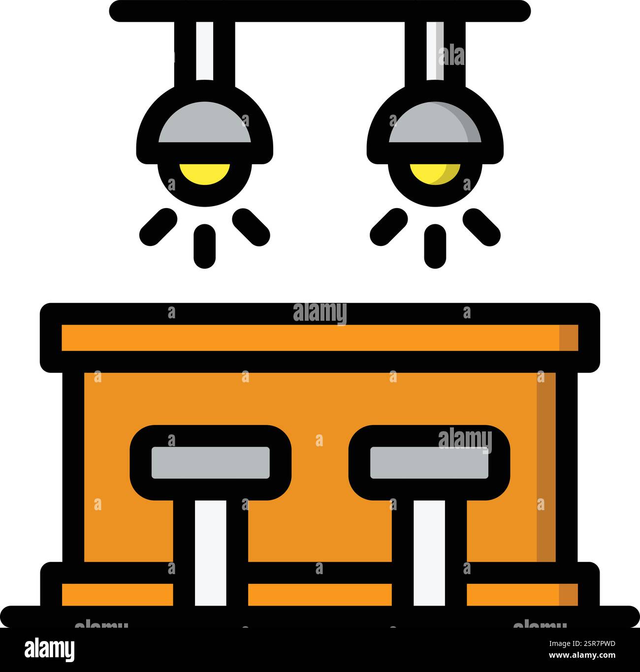 Bar Counter Vector Icon Design Illustration Stock Vector Image & Art ...